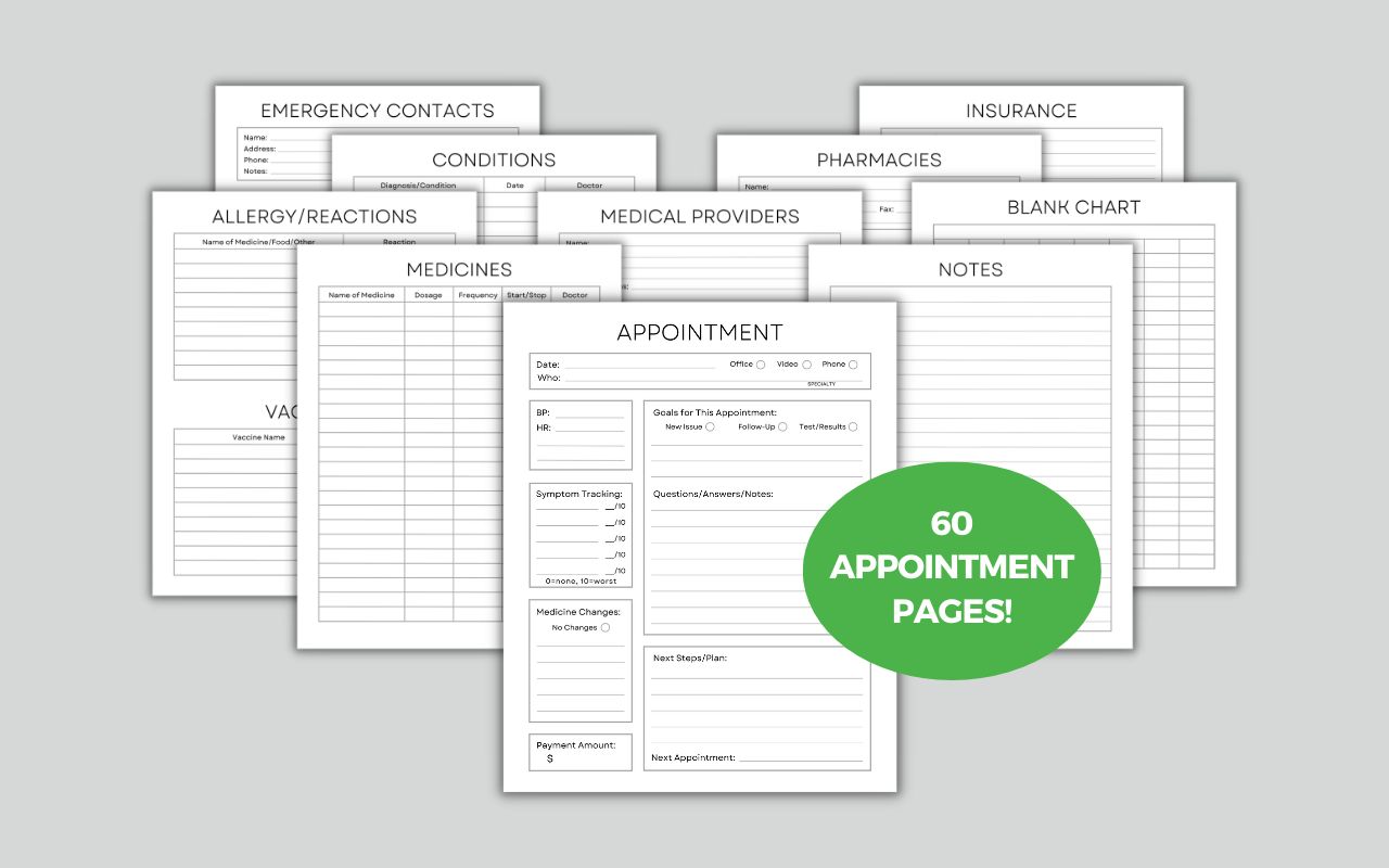 Personal Medical Appointment Planner | PANS/PANDAS/ARFID Resources ...